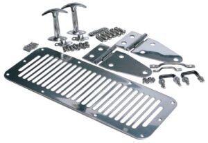 rampage complete hood kit | stainless steel | 7499 | fits 1978-1995 jeep cj & wrangler yj