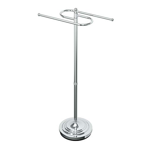 Gatco 1505 Floor Standing S Style Towel Holder, Chrome