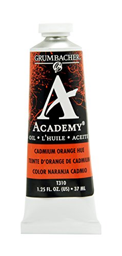 Grumbacher Academy Oil Paint, 37 ml/1.25 oz, Cadmium Orange Hue