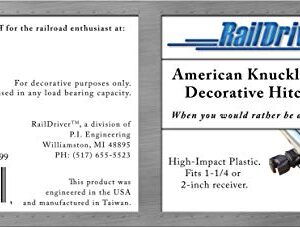 RailDriver American Knuckle Coupler Decorative Hitch Cover