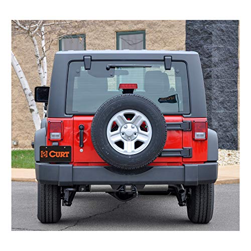 CURT 13432 Class 3 Trailer Hitch, 2-Inch Receiver, Fits Select Jeep Wrangler JK , Black