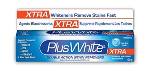 plus white whitening + protection toothpaste, xtra whitening power cool & crisp mint, 3.5 oz (pack of 6)