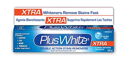 Plus White Whitening + Protection Toothpaste, Xtra Whitening Power Cool & Crisp Mint, 3.5 oz (Pack of 6)