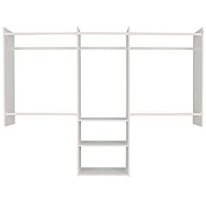 Easy Track 4'-8' Deluxe Starter Kit Closet Storage, 4, White