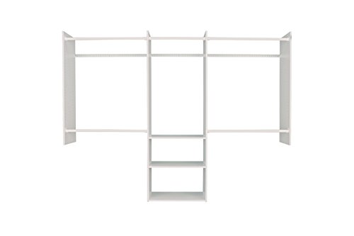 Easy Track 4'-8' Deluxe Starter Kit Closet Storage, 4, White