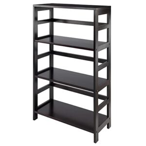 winsome wood leo model name shelving, small, espresso