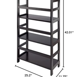 Winsome Wood Leo model name Shelving, Small, Espresso