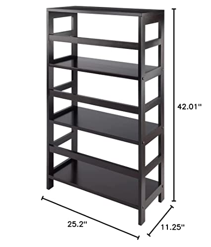 Winsome Wood Leo model name Shelving, Small, Espresso