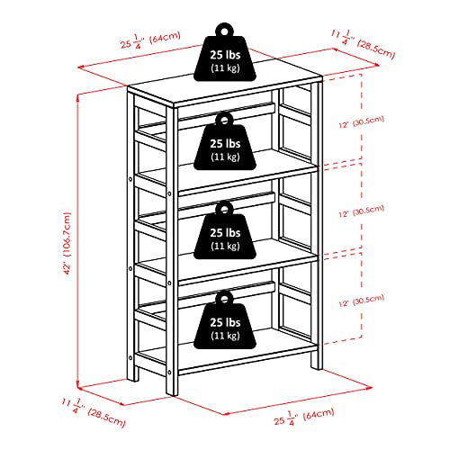 Winsome Wood Leo model name Shelving, Small, Espresso