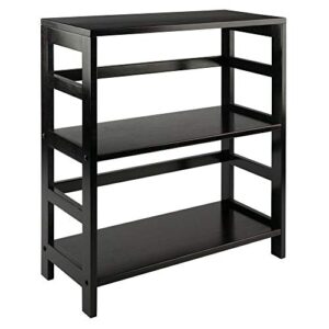 winsome wood leo model name shelving, small and large, espresso