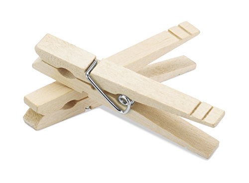 Whitmor Wood Natural Clothespins, S/100