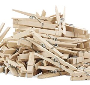 Whitmor Wood Natural Clothespins, S/100