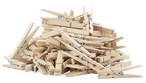 Whitmor Wood Natural Clothespins, S/100