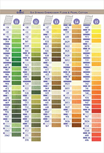 DMC COLORCRD Needlework Threads 12-Page Printed Color Card