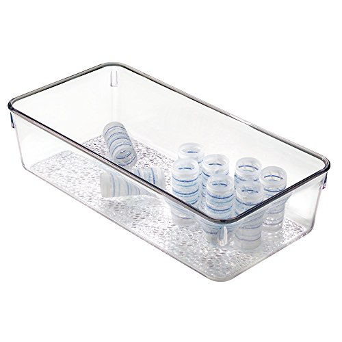 iDesign 49250 Rain BPA-Free Plastic Drawer Organizer Tray - 12" x 6" x 3", Clear