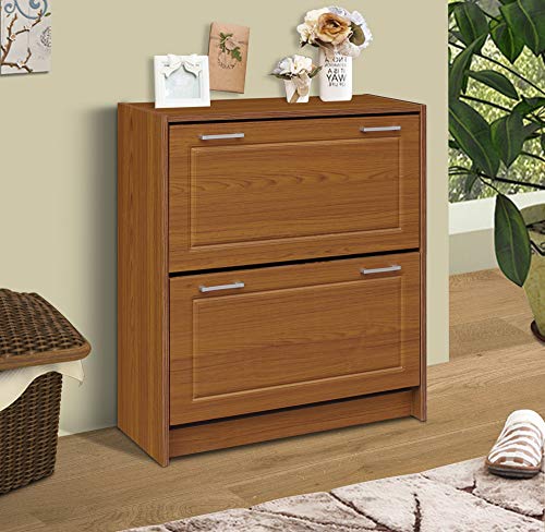 4D Concepts DELUXE DOUBLE SHOE CABINET(light walnut),