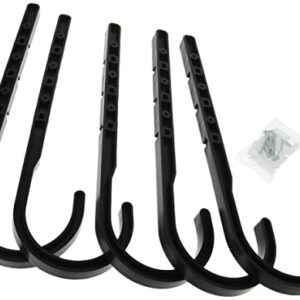 BIG HORN 11748PK 4-Inch J Hooks, 5-Pack