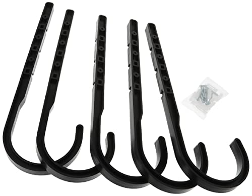 BIG HORN 11748PK 4-Inch J Hooks, 5-Pack