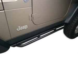 body armor 4×4 tj-4121 black – steel rockcrawler side guards for jeep tj (pair)