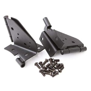 rampage windshield hinges | pair, black | 7603 | fits 1976 – 1995 jeep cj & wrangler