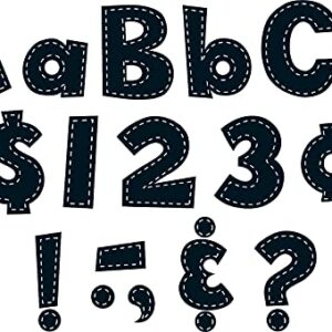 Teacher Created Resources Black Stitch 4" Fun Font Letters (TCR75150)