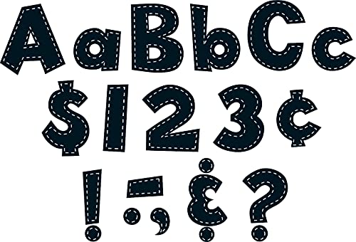 Teacher Created Resources Black Stitch 4" Fun Font Letters (TCR75150)