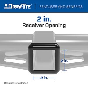 Draw-Tite 41551 Class 4 Trailer Hitch, 2 Inch Receiver, Black, Compatible with 2004-2015 Nissan Titan