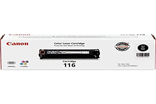 Canon Genuine Toner, Cartridge 116 Black (1980B001), 1 Pack, for Canon Color imageCLASS MF8050Cn, MF8080Cw Laser Printer (CNMCRTDG116BK)