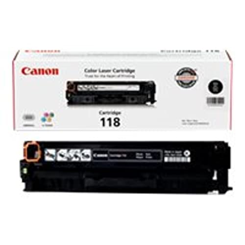 Canon Genuine Toner, Cartridge 118 Black (2662B001), 1 Pack, for Canon Color imageCLASS MF8350Cdn, MF8380Cdw, MF8580Cdw, MF729Cdw, MF726Cdw, LBP7200Cdn, LBP7660Cdn Laser Printers