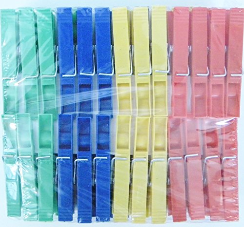 Deluxe 75 Colored Plastic Clothespins