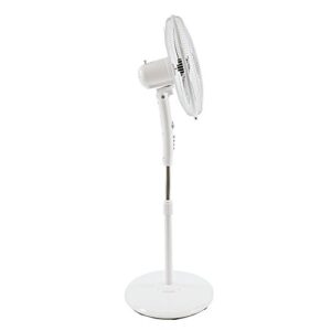 Hurricane Stand Fan - 16 Inch | Supreme Series |90 Degree Oscillation, 3 Speed Settings, Adjustable Height 41 Inches to 55 Inches - ETL Listed, White