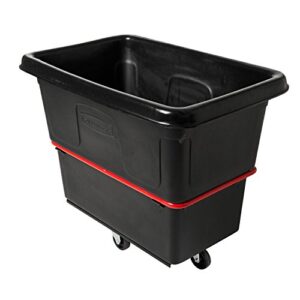 Rubbermaid Commercial Products Cube Truck, 9.6 Bushel, Black, FG471200BLA