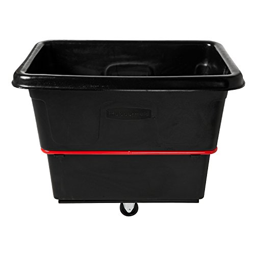 Rubbermaid Commercial Products Cube Truck, 9.6 Bushel, Black, FG471200BLA