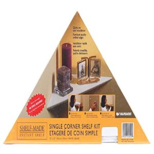 knape & vogt ez12/1wh 12″ white instant corner shelves single pack