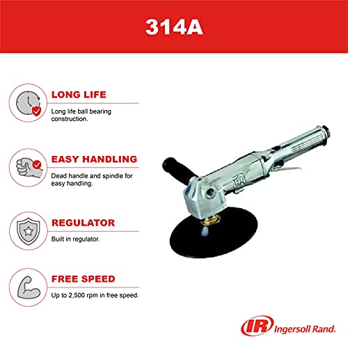 Ingersoll Rand 314A 7-inch Polisher & Buffer, Composite Pad, 2500 RPM, 0.4 HP