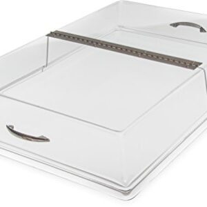 CFS SC2607 Acrylic Pastry Tray Hinged Cover, 26.19" Length x 18.20" Width x 4" Height, Clear