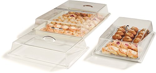 CFS SC2607 Acrylic Pastry Tray Hinged Cover, 26.19" Length x 18.20" Width x 4" Height, Clear