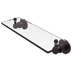 allied brass ap-1/16 astor place 16 inch vanity beveled edges glass shelf, antique bronze