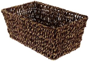 hoffmaster bsk2151a seagrass basket, fits folded guest towels 4-1/2 inches by 8-1/2 inches, actual basket size 10 inches long by 6-1/8 inches wide by 4-3/8 inches tall