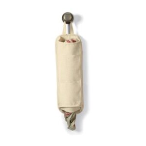 organic grocery bag storage, holder and dispenser. kitchen storage and organization