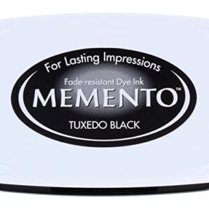 Tsukineko Memento Dye Ink Pad-Tuxedo, 7 x 2 cm