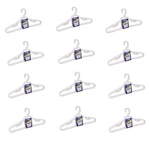 merrick engineering c84311-gh white giant tubular plastic hanger – 3*12 packs (36 hangers)