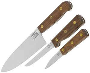 chicago cutlery b42 walnut tradition 3-piece prep knife set