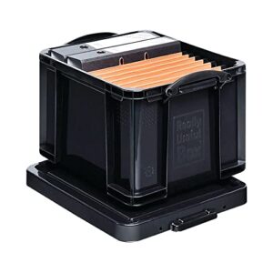 really useful 35l recycled plastic storage box black 35black r