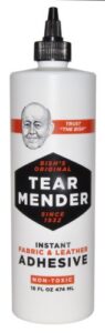 tear mender instant fabric and leather adhesive, 16 oz bottle, tg-16