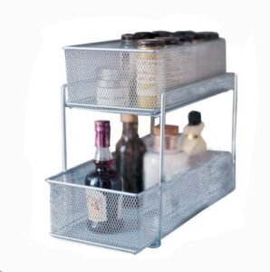 design ideas cabinet baskets mesh silver