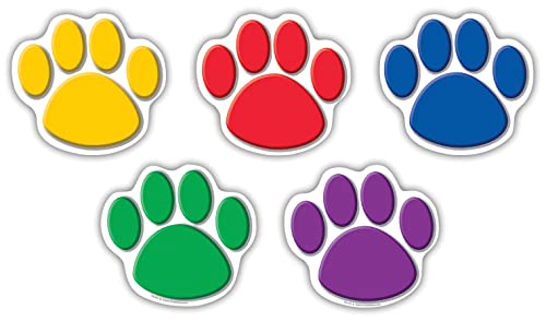 Teacher Created Resources Paw Print Accents, Colorful (4114) - 30 Count