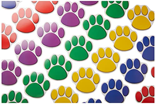 Teacher Created Resources Paw Print Accents, Colorful (4114) - 30 Count