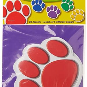 Teacher Created Resources Paw Print Accents, Colorful (4114) - 30 Count