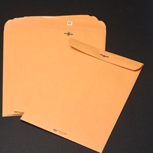 Quality Park 9 x 12 Clasp Envelopes with Deeply Gummed Flaps, Great for Filing, Storing or Mailing Documents, 28 lb Brown Kraft, 100 per Box (QUA37890)